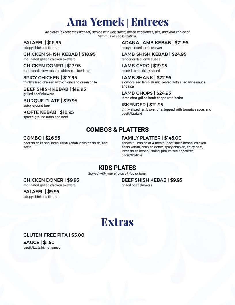Menu – Anatolia Mediterranian Grill